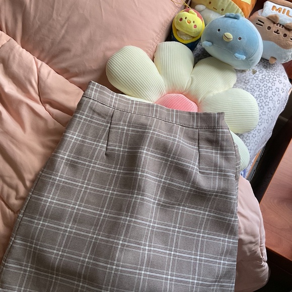YesStyle | Skirts | Coffee Plaid Aline Skirt | Poshmark